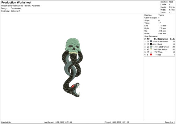 Snake embroidery design files | Etsy