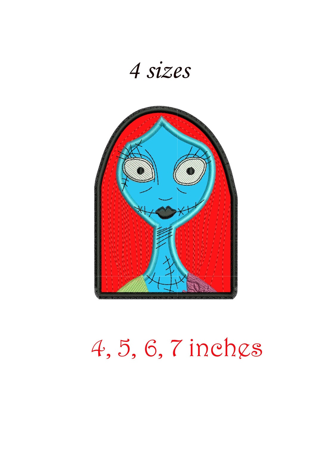 Applique, Sally From the Nightmare Before Christmas! Movie Inspired ...