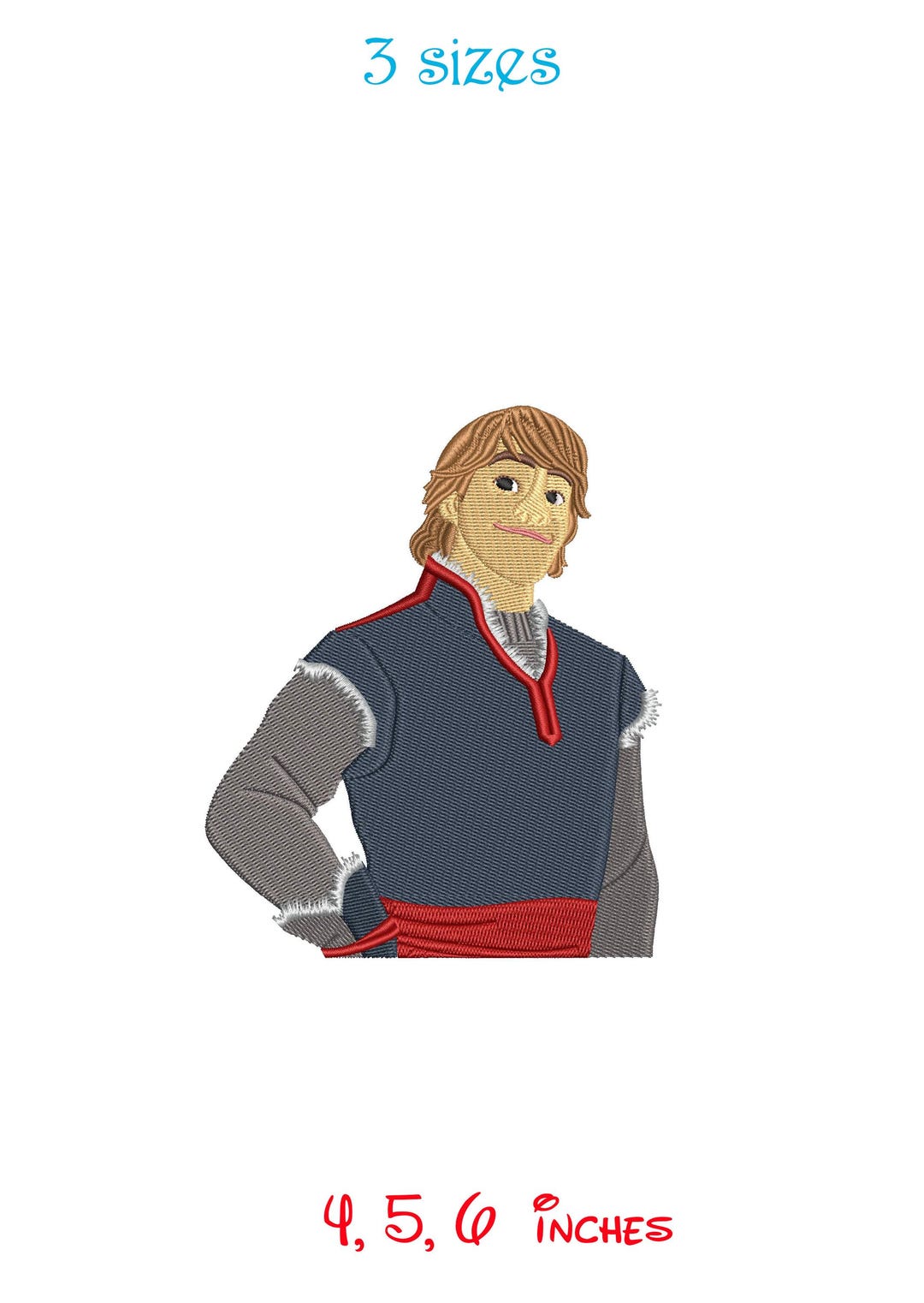 Frozen Inspired. Kristoff. Machine Embroidery Design File. Different ...