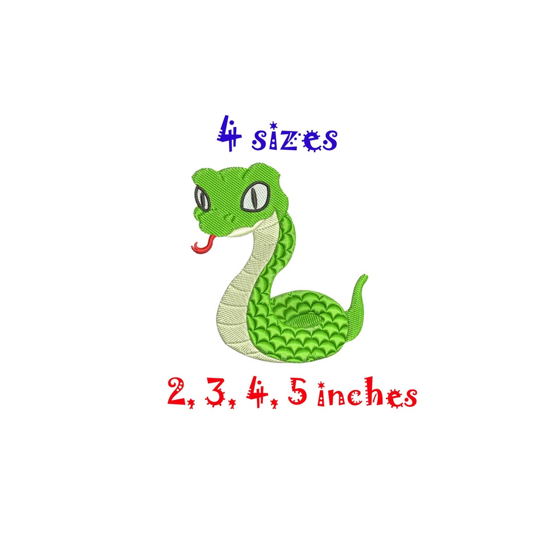 Snake Embroidery Design Files - Etsy
