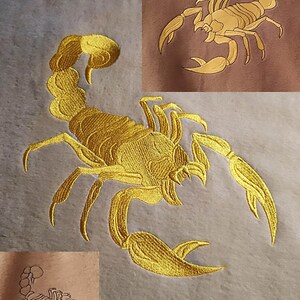 Scorpio Embroidery Design Files - Etsy