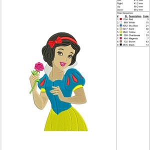 Snow White Inspired. Machine Embroidery Design - Etsy