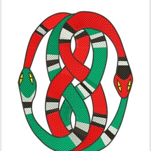 Snake Embroidery Design Files - Etsy
