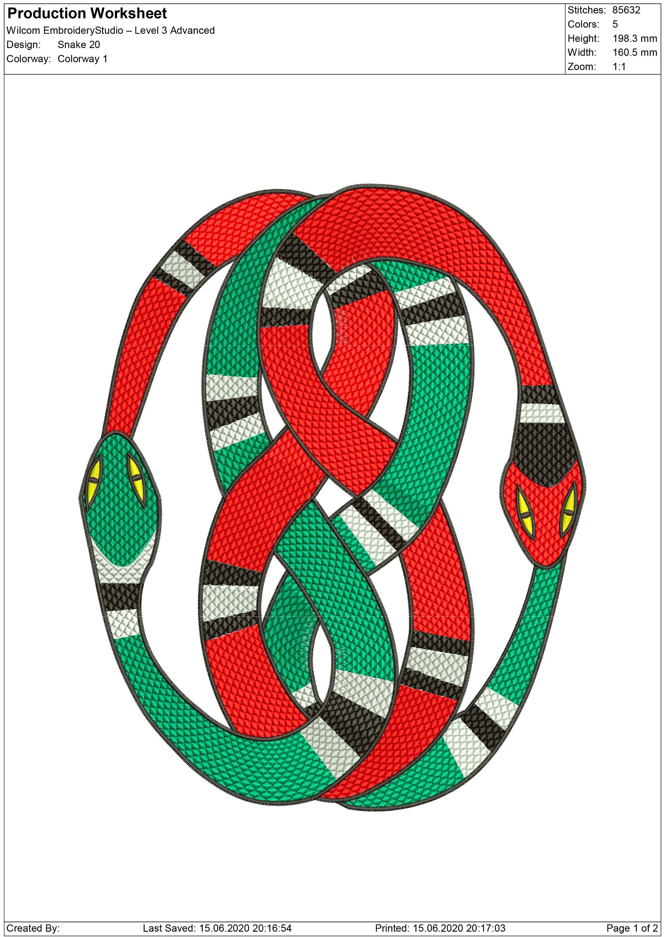 Snake Embroidery Design Files - Etsy