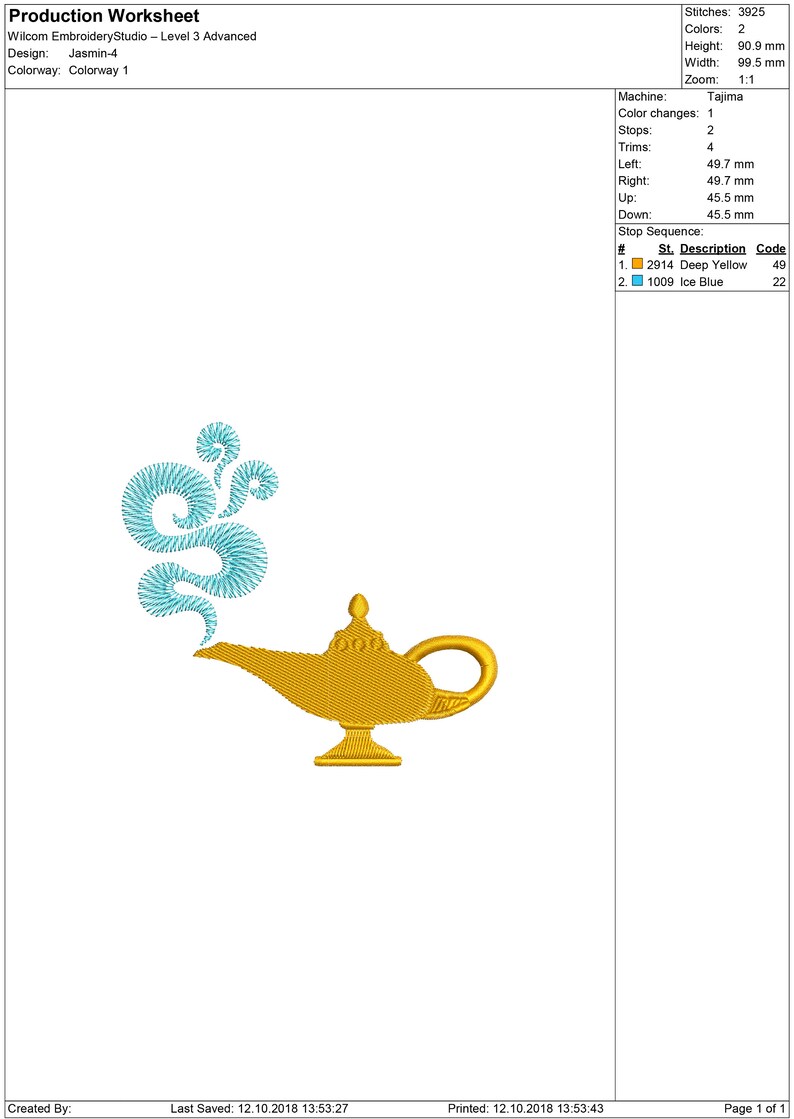 The Magic Lamp Embroidery Design Files - Etsy