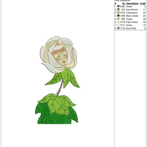 White Rose. Alice in Wonderland Inspired. Machine Embroidery Design ...