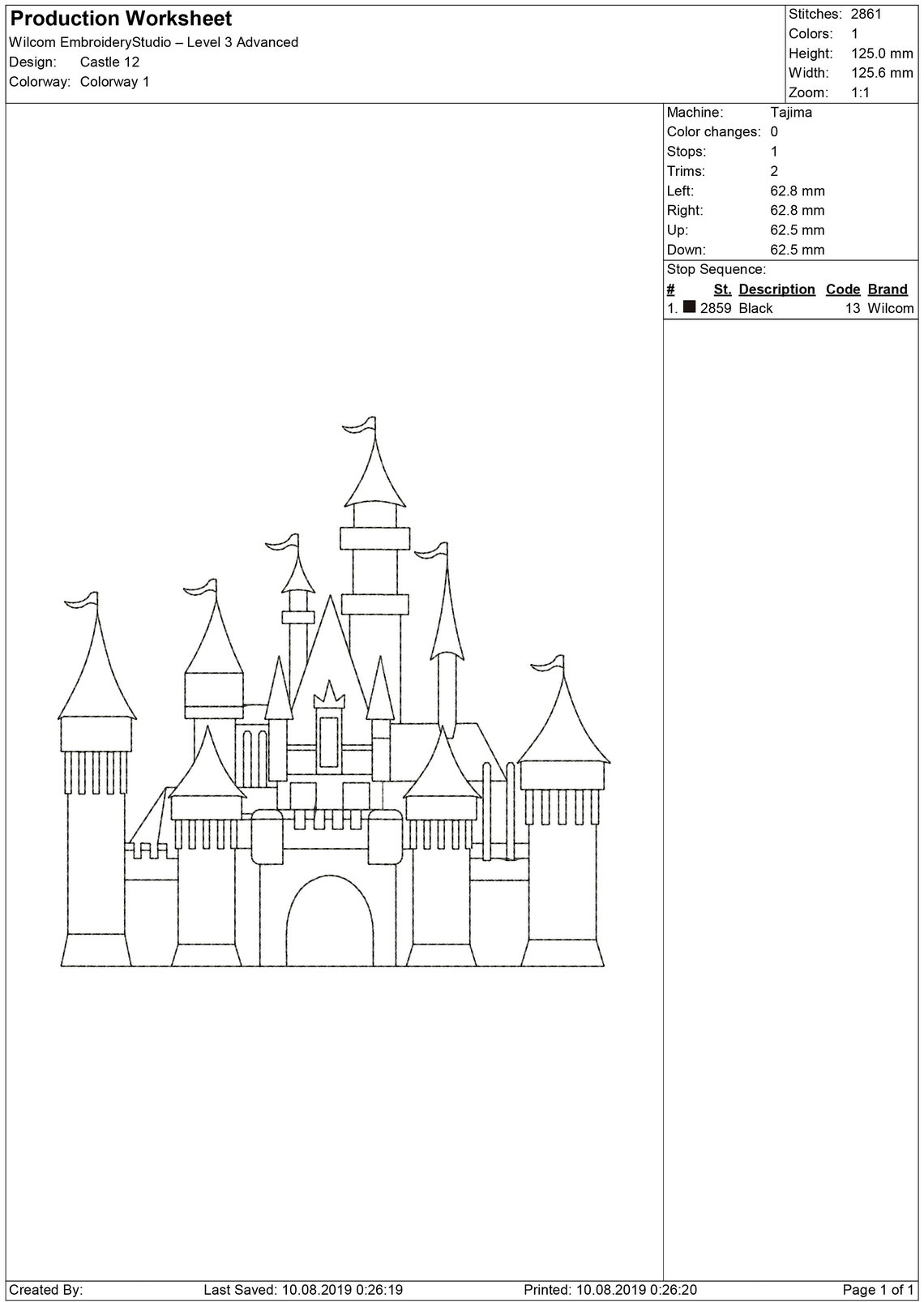 Castle Embroidery Design Files - Etsy