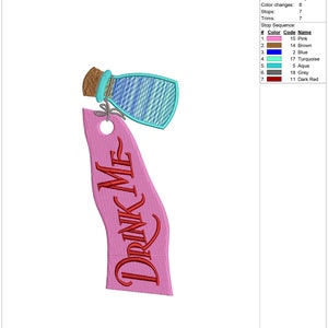 Embroidery Design Files. Drink Me - Etsy
