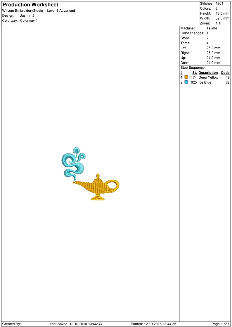 The Magic Lamp Embroidery Design Files - Etsy