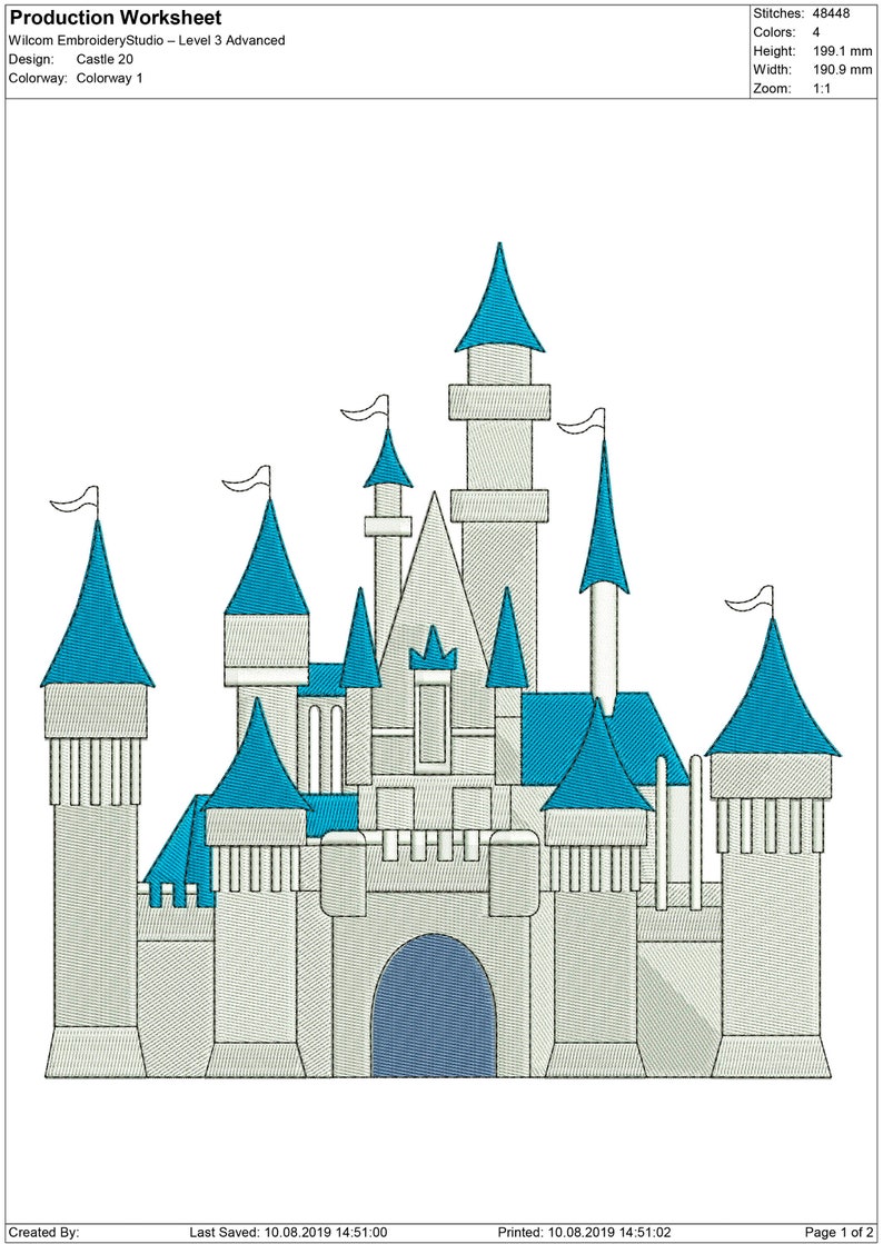 Castle Embroidery Design Files - Etsy