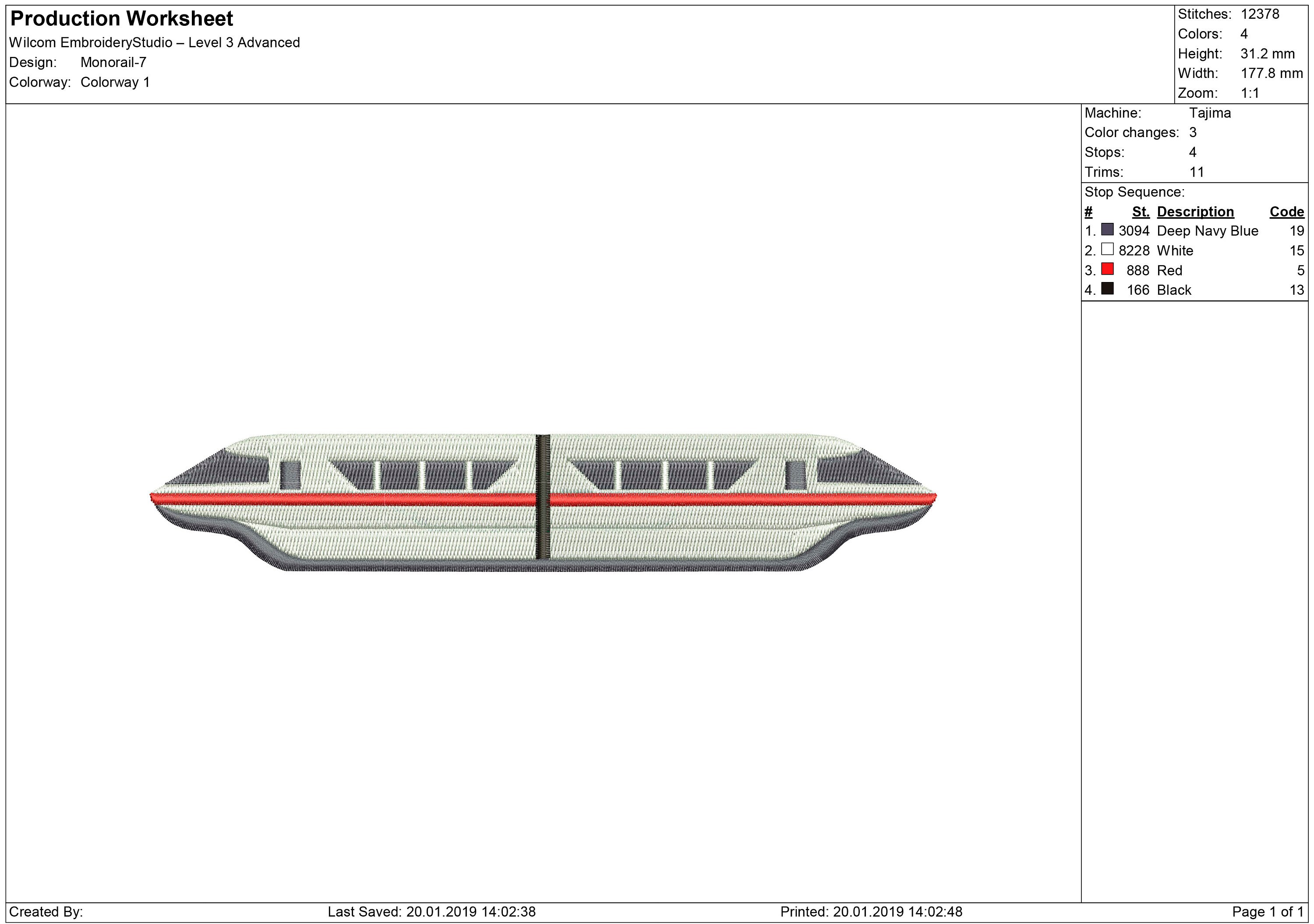 Monorail Embroidery Design Files - Etsy