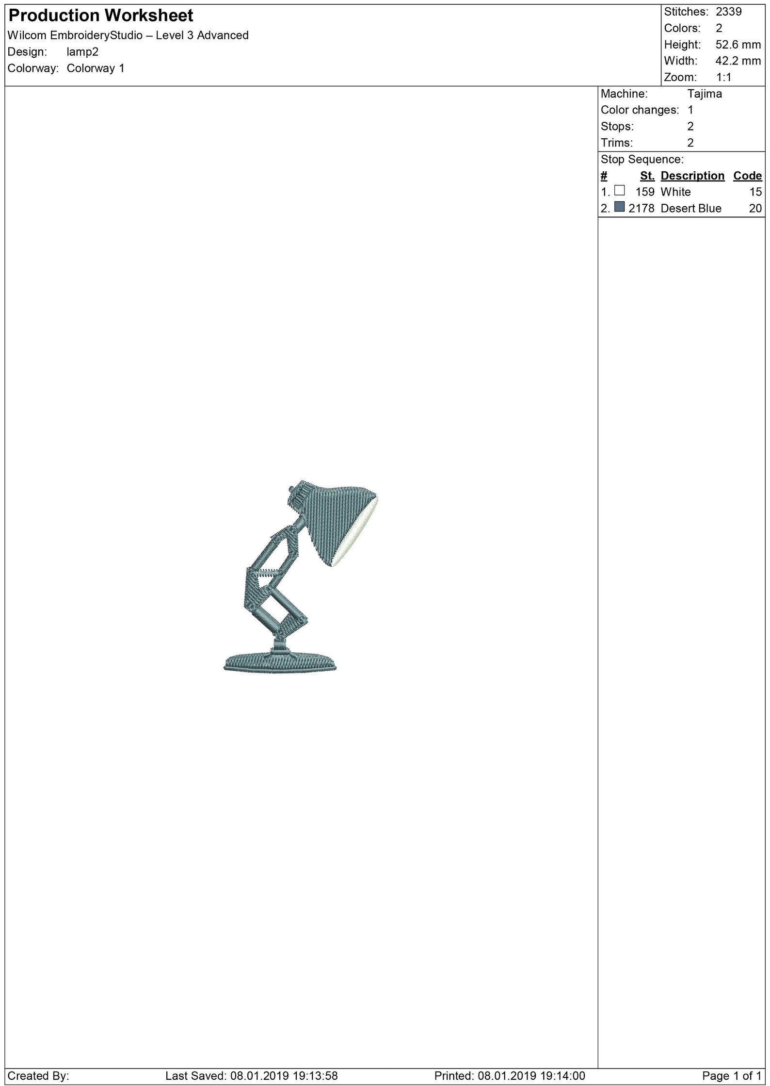 Lamp Embroidery Design Files - Etsy