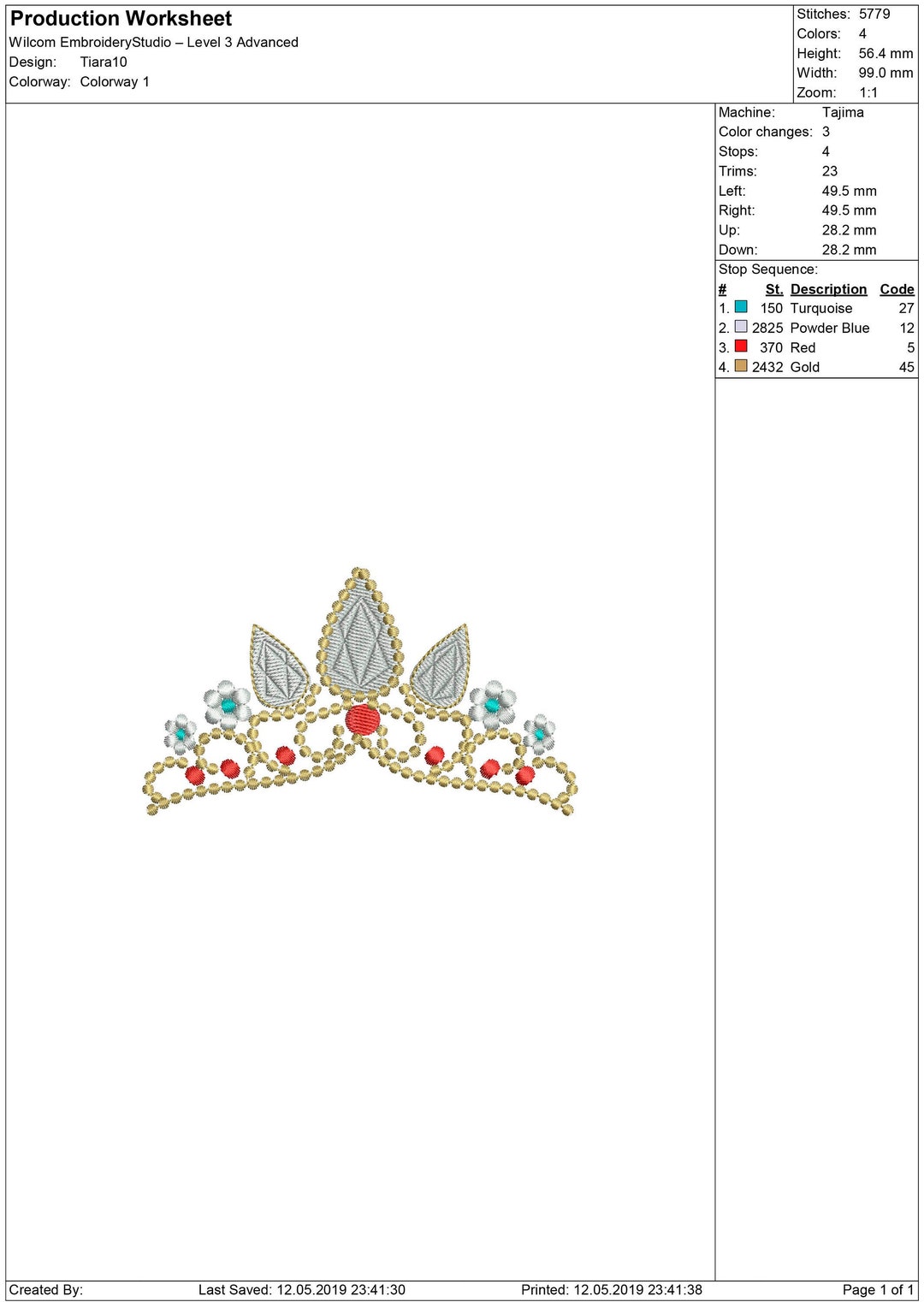 Tiara Embroidery Design Files - Etsy