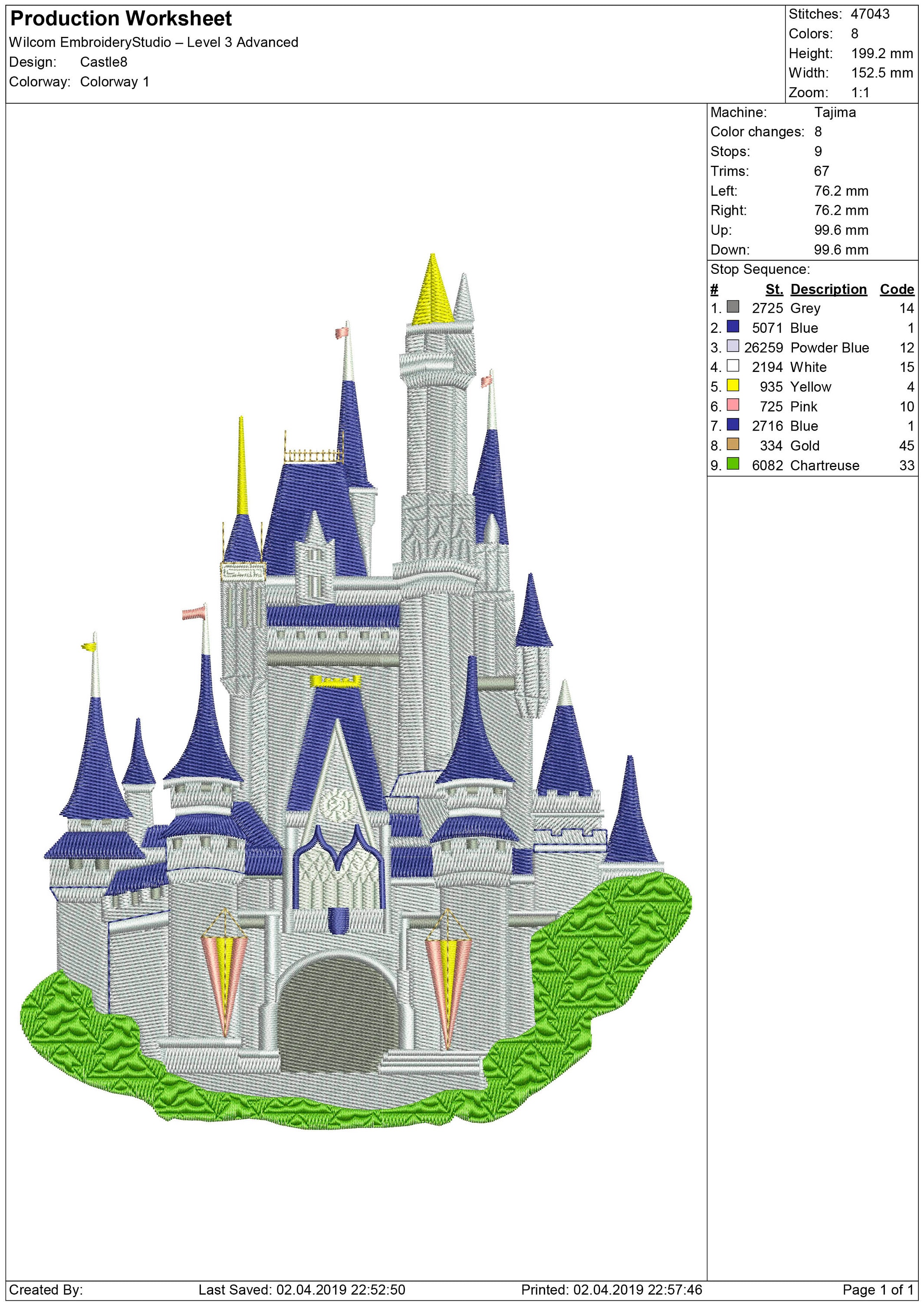 Castle Embroidery Design Files - Etsy
