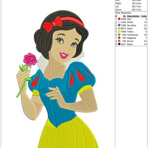 Snow White Inspired. Machine Embroidery Design - Etsy