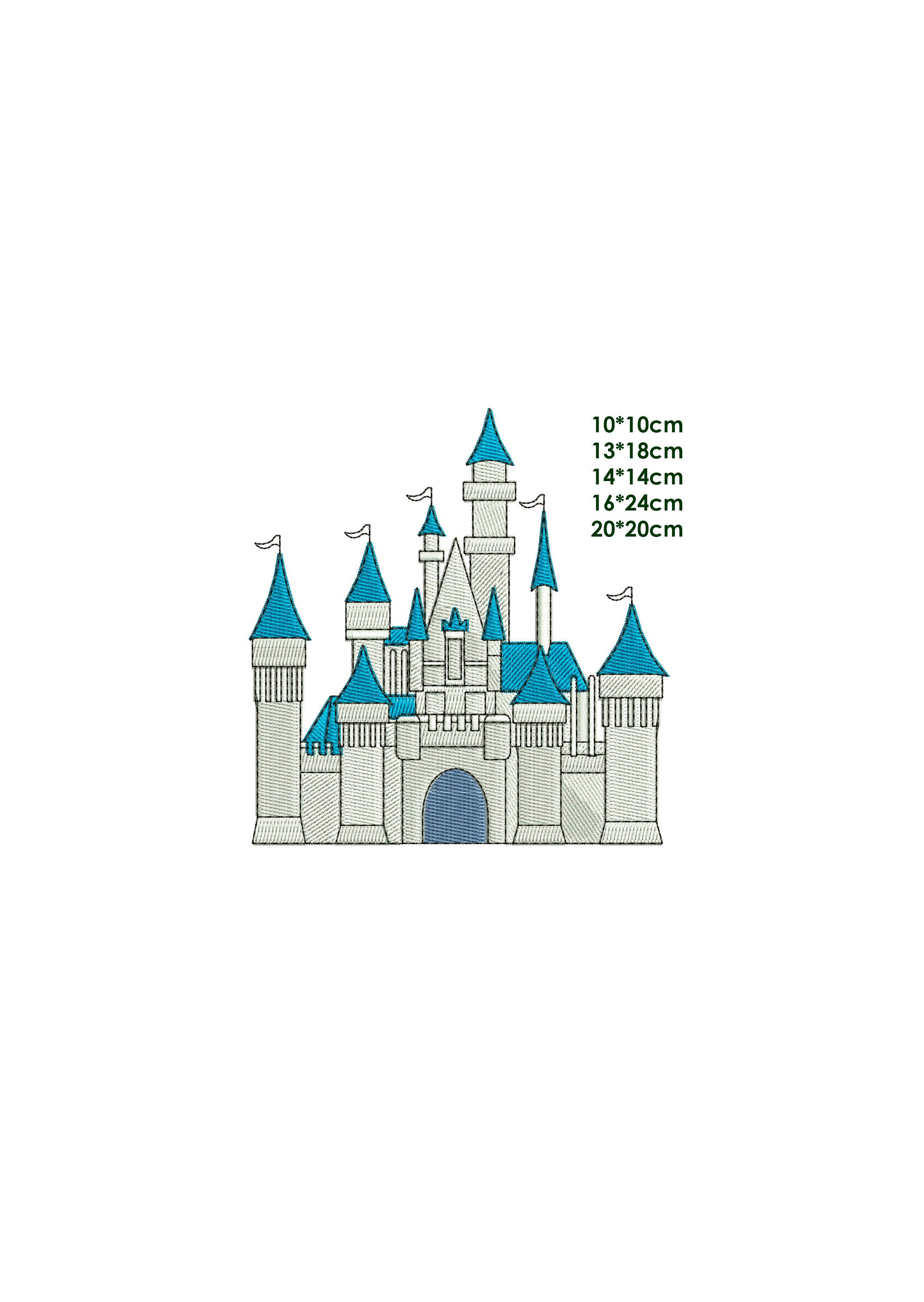 Castle Embroidery Design Files - Etsy