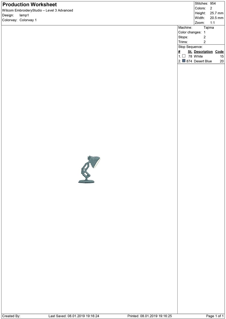 Lamp Embroidery Design Files - Etsy