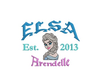 Princess Anna Logo Machine Embroidery. Established 2013. Frozen. - Etsy