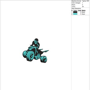 ATV, Quad Bike, Machine Embroidery Design. INSTANT DOWNLOAD Files. - Etsy