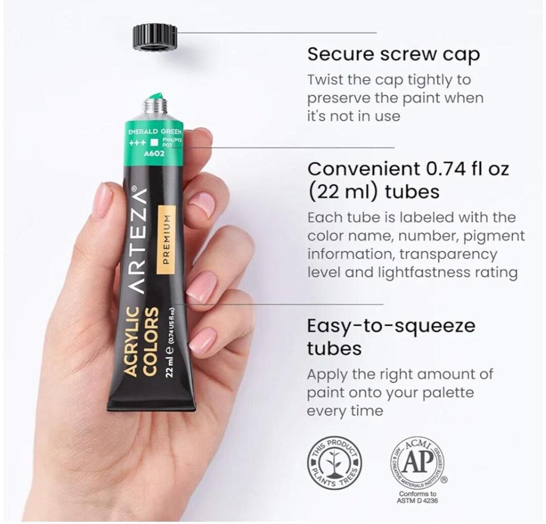 Arteza Premium Acrylic Artist Paint - Etsy