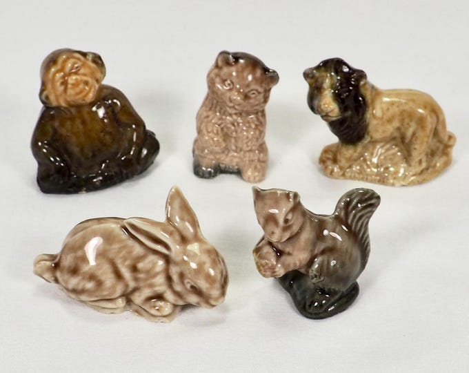 Vintage Wade England Whimsies: Red Rose Tea Animal Figurines, Set of 5 ...