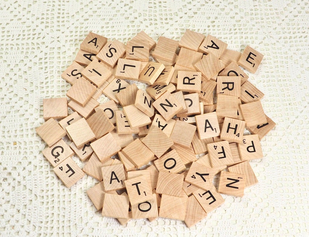 Vintage Scrabble Letter Tiles From Board Game set of 100 - Etsy
