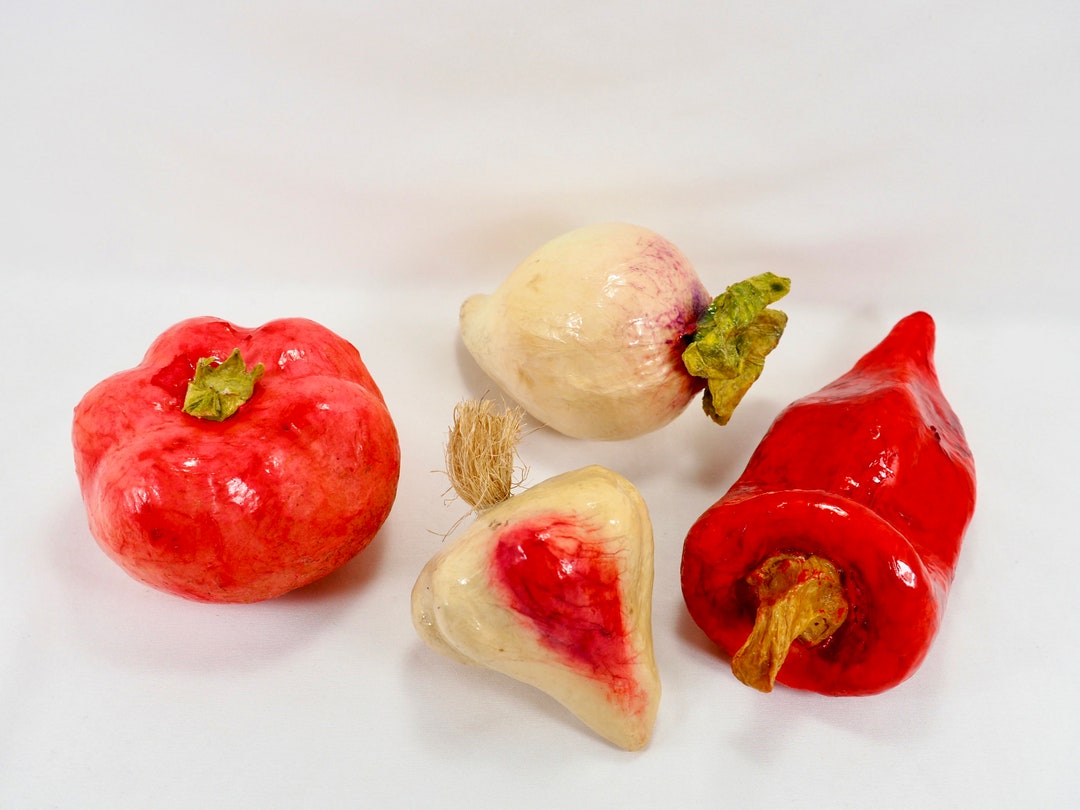 Paper Mache Food Artificial Vegetables Photography Food Props (set of 4 ...