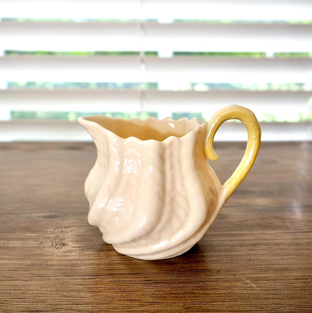 Vintage Belleek Cream Pitcher: Neptune Pattern, Irish Porcelain (1965 ...