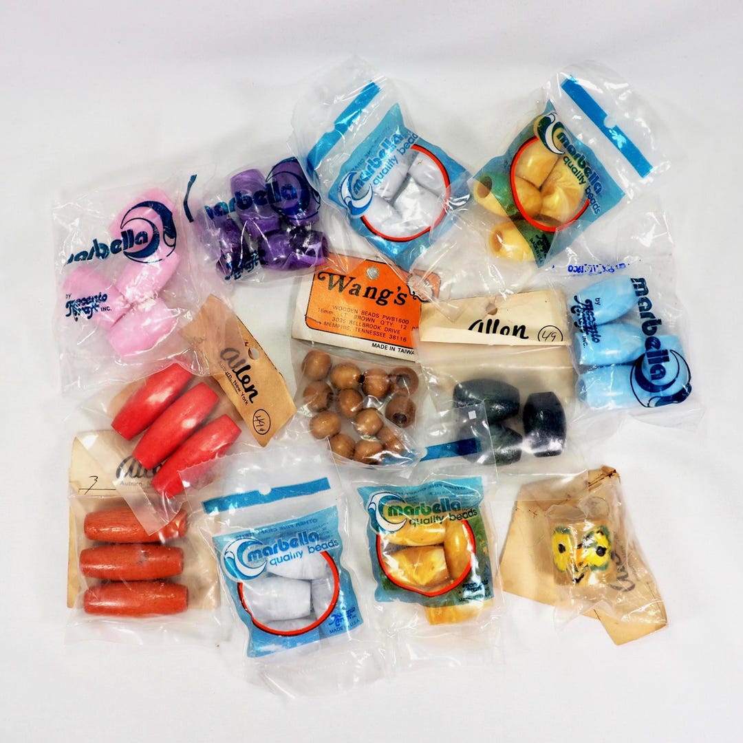 Vintage Macrame Beads Lot – Marbella, Allen, Wang’s – Assorted Colors ...