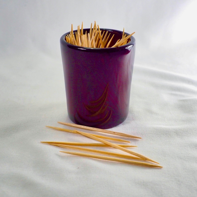Vintage Ruby Red Glass Toothpick Holder – 2.5" Tall Mid-century Kitchen ...