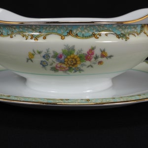 Noritake China Lanare Pattern Gravy Boat With Attached Underplate - Etsy
