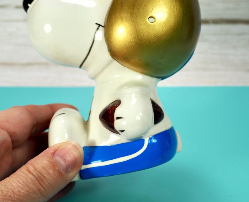 Vintage 1966 Snoopy Football Bank: Peanuts Collectible - Etsy