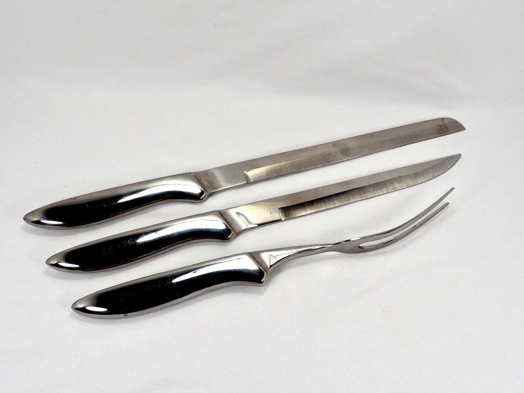 3-piece Carving Set Stainless Steel Made in Japan 2 Knives and 1 Fork ...