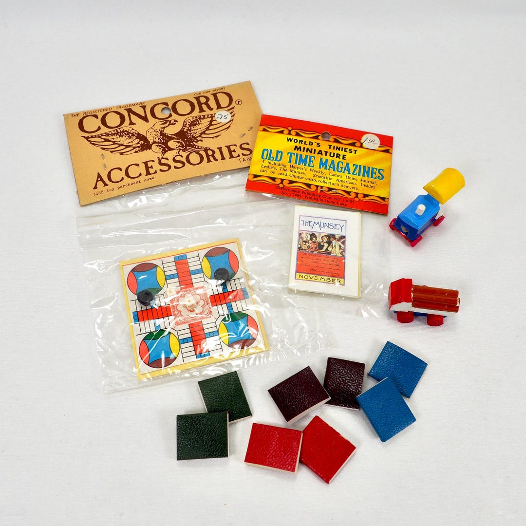 Miniatures Dollhouse Parcheesi Game Mini Toys and Books - Etsy