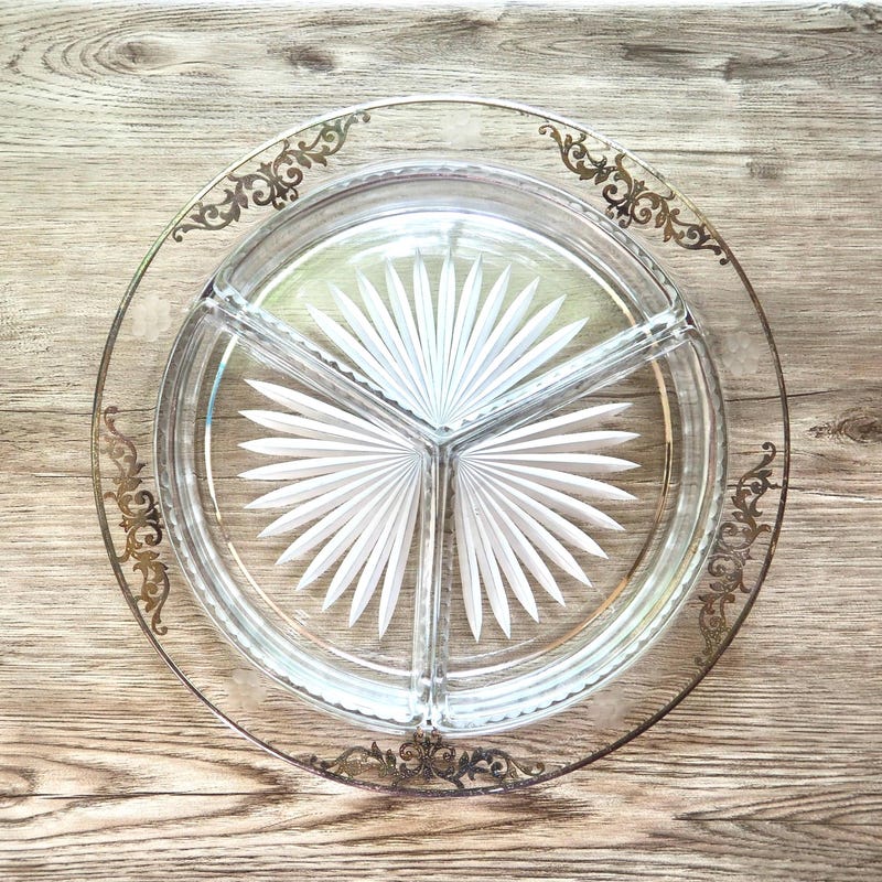 Glass Relish Tray - Etsy