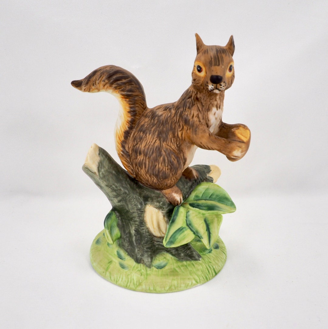 Ceramic Squirrel Figurine Hand Painted Angeline Originals Woodland ...