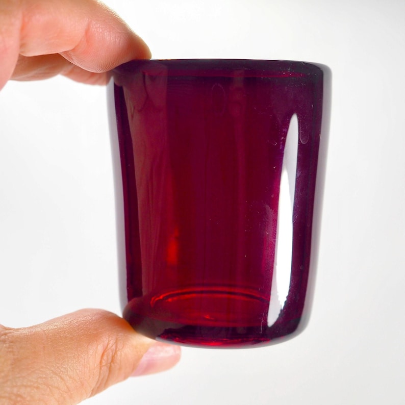 Vintage Ruby Red Glass Toothpick Holder – 2.5" Tall Mid-century Kitchen ...