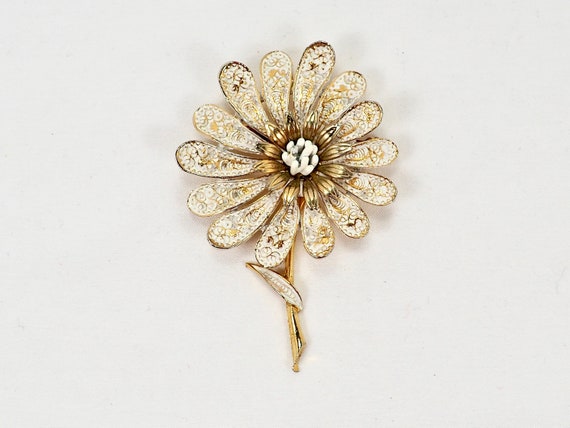 Vintage Jewelry Pin Capri Brooch Estate Jewelry Flower and - Etsy