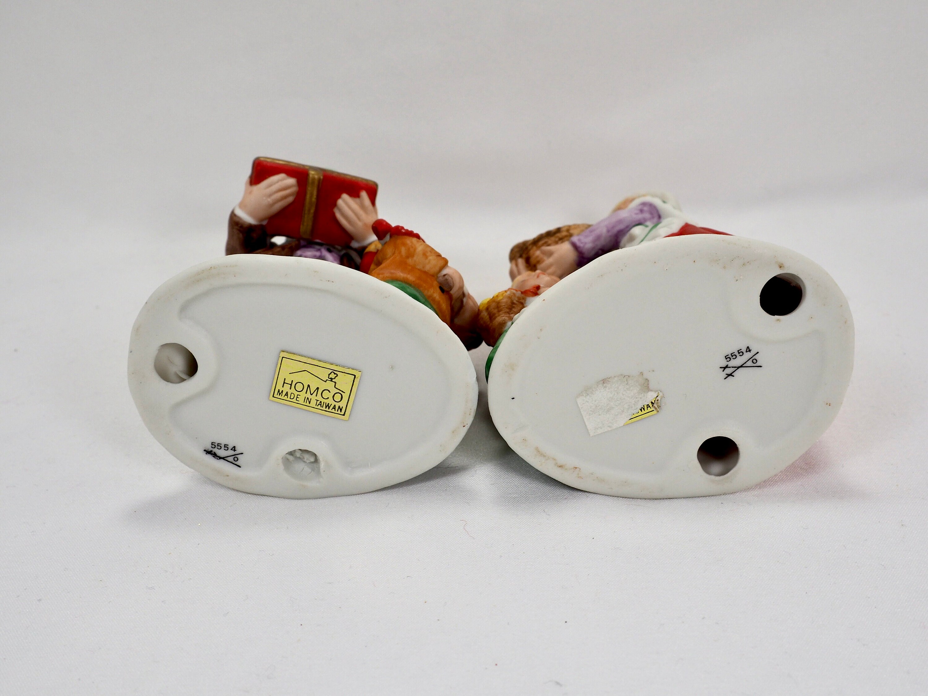 Homco Figurines Family Christmas Figurines 5554 set of 2 - Etsy