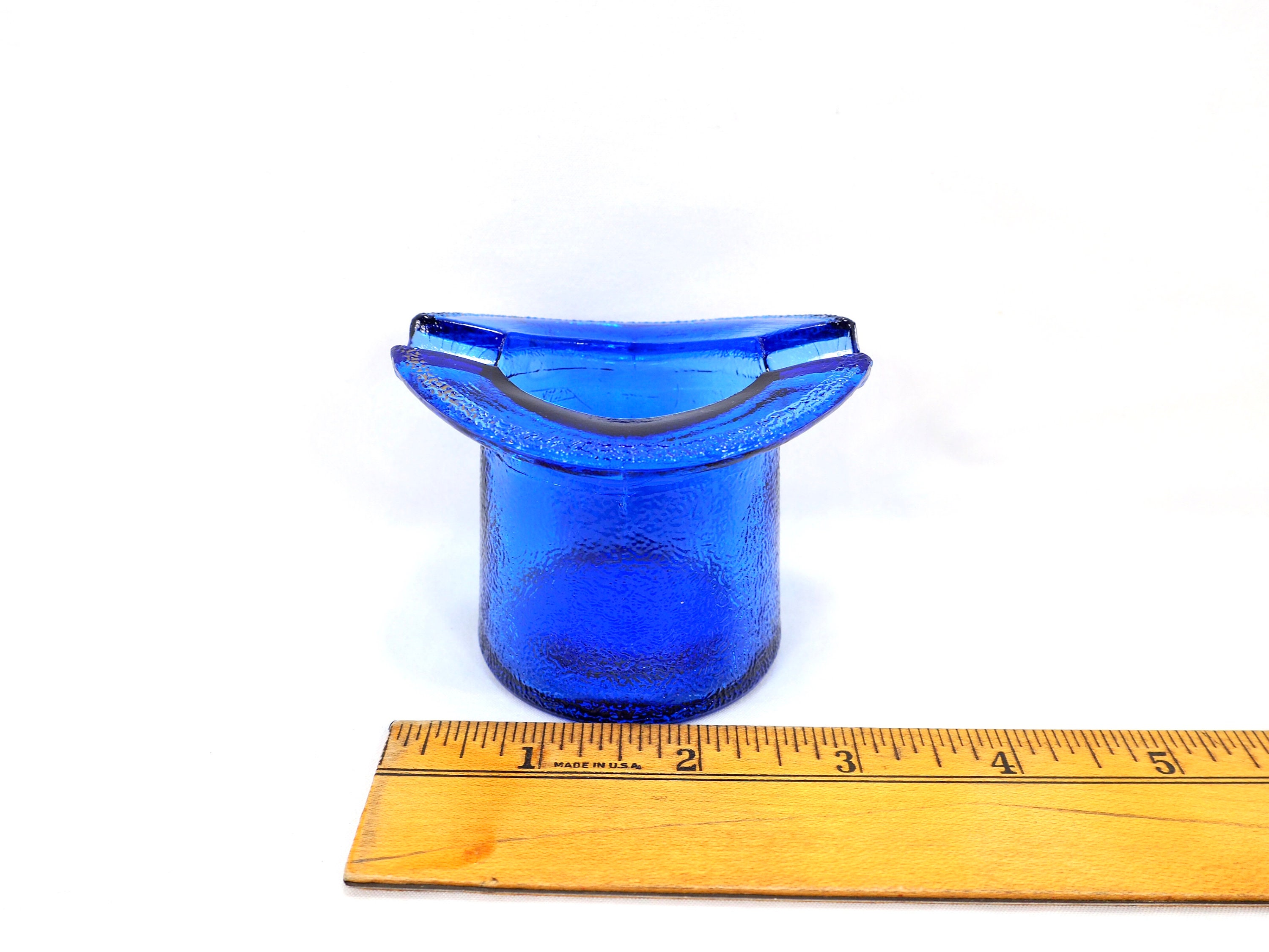 Vintage Cobalt Blue Top Hat Ashtray - Etsy