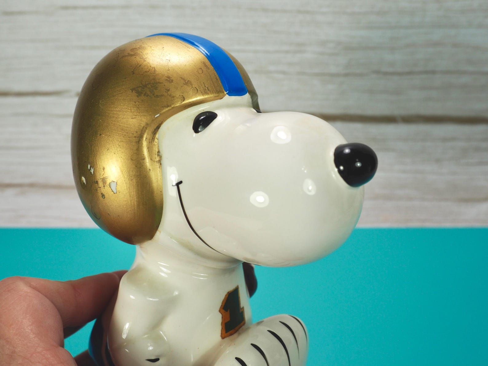 Vintage 1966 Snoopy Football Bank: Peanuts Collectible - Etsy