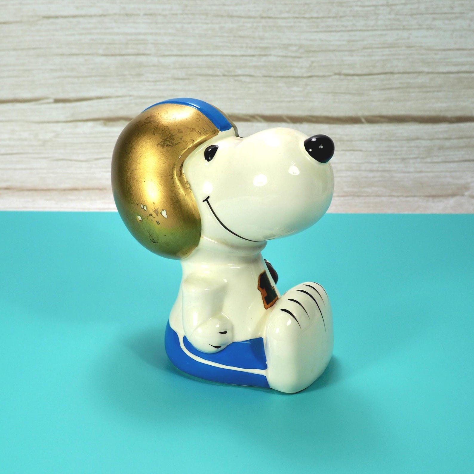 Vintage 1966 Snoopy Football Bank: Peanuts Collectible - Etsy