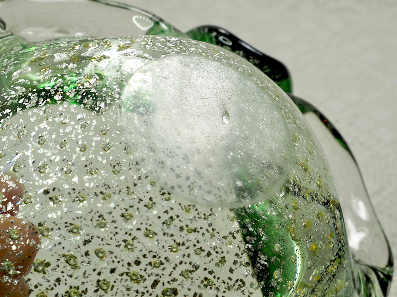 Vintage Murano Glass Green and Clear With Aventurine Gold and | Etsy