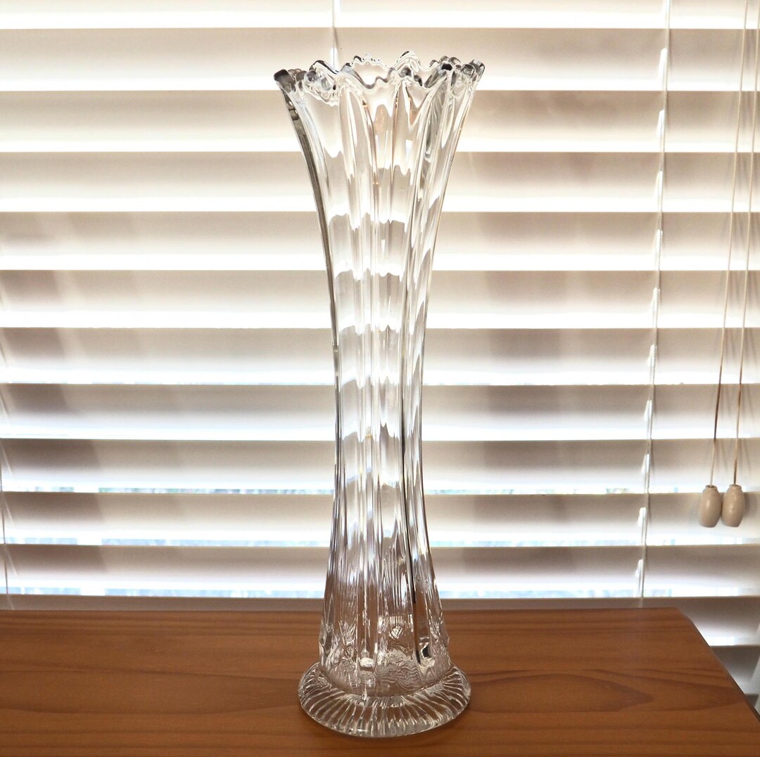 Antique Higbee EAPG Panelled Thistle Pattern Swung Vase Elegant Vintage ...