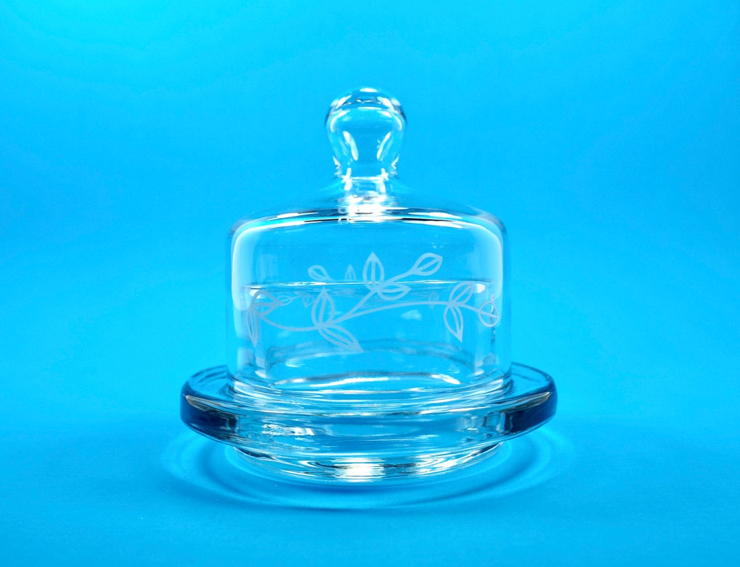 Princess House Heritage Glassware Small Round Covered Butter 3 5/8 X 3 ...