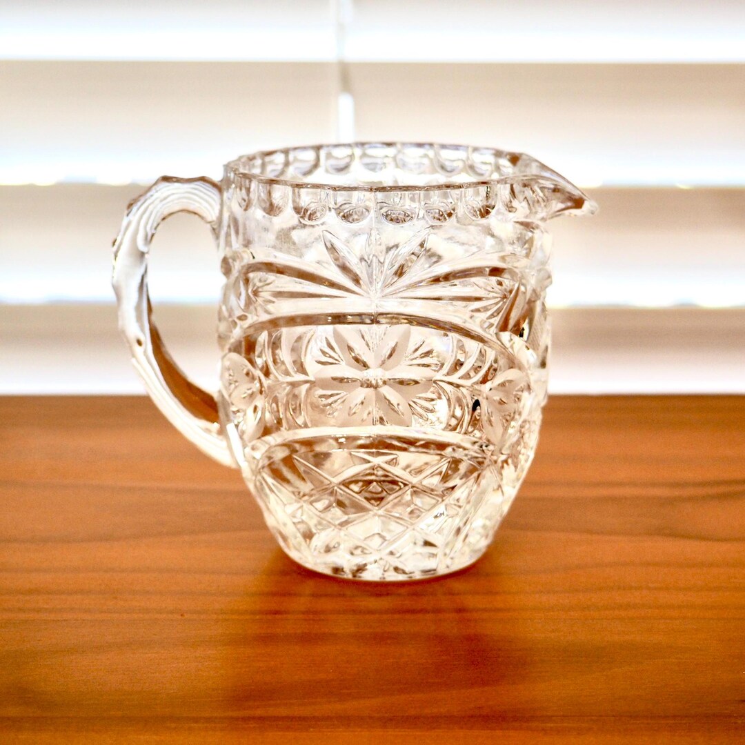 Vintage Imperlux Crystal Creamer With Etched Floral Design – Elegant ...