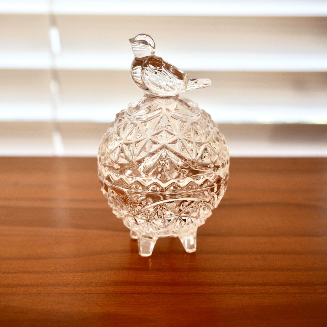 Hofbauer Byrdes West Germany Crystal Trinket Box With Bird Lid ...