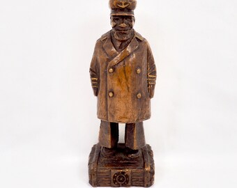Carved Wood Captain - Etsy