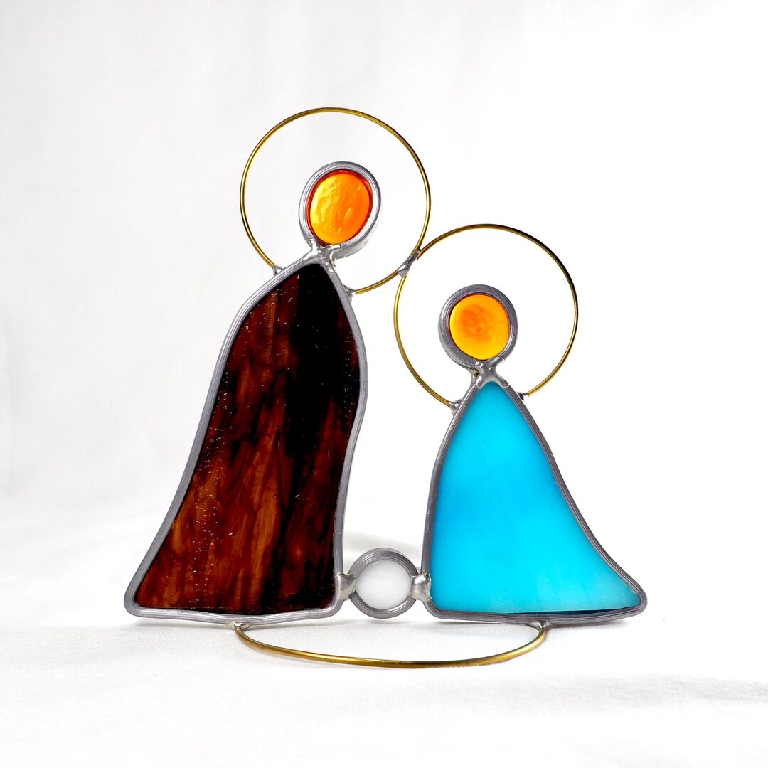 Stained Glass Nativity Suncatcher: Handcrafted Christmas Decor - Etsy