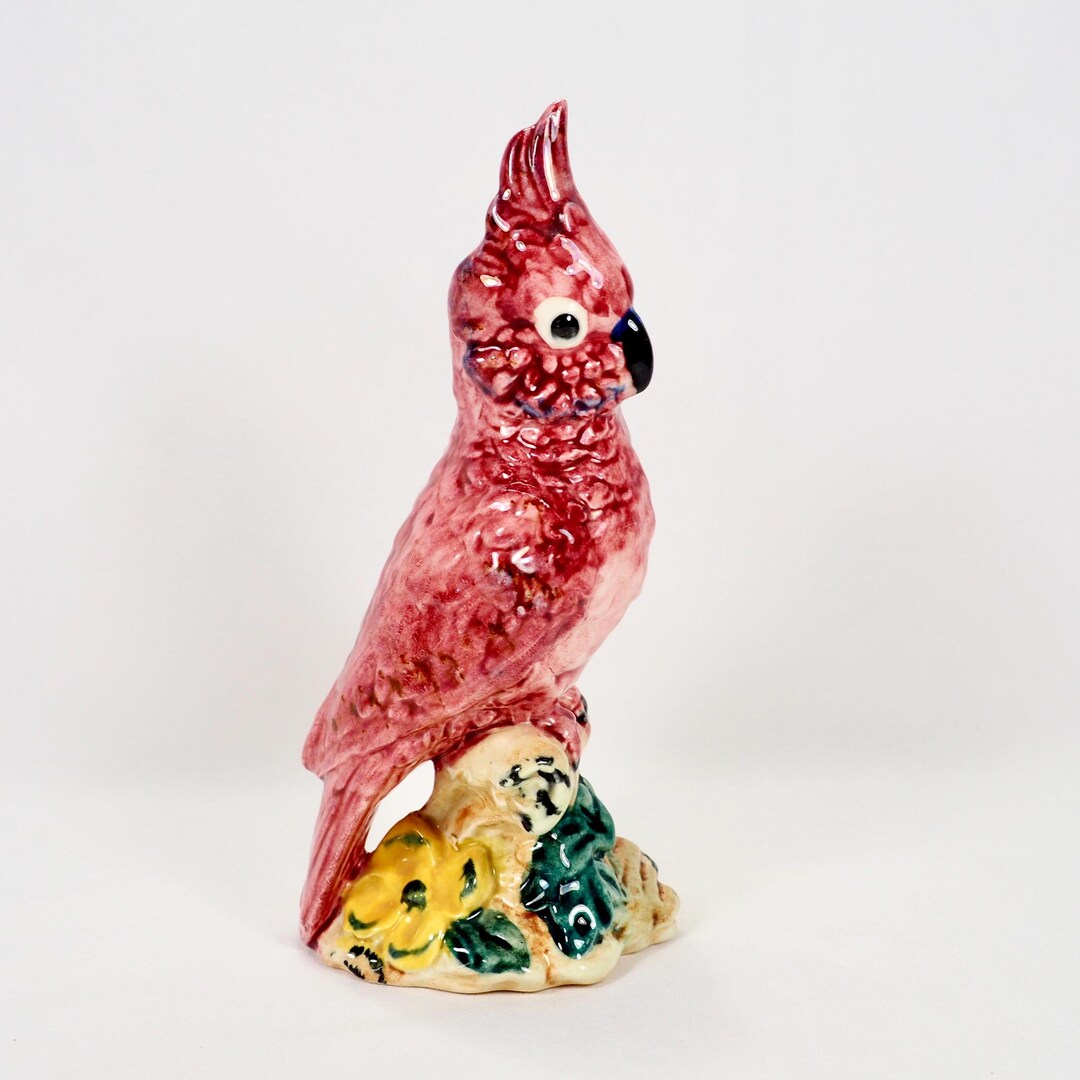 Vintage Stangl Pottery Pink Cockatoo Figurine | Mid-century Hand ...